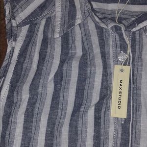 Max Studio | Tops | New Max Studio Sleeveless Button Down Shirt | Poshmark